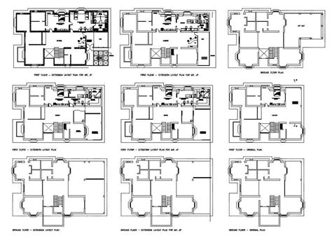 2d Plan Detail Of High Rise Building Block Layout File In Dwg Format