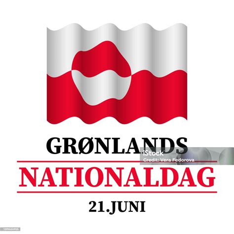 덴마크어로 된 그린란드 국경일 타이포그래피 6 월 5 일 휴일 축하 배너 전단지 인사말 카드 등을위한 벡터 템플릿 21에 대한