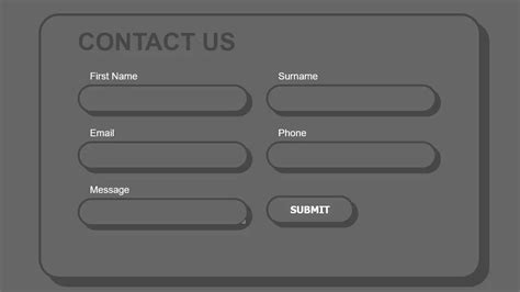 Css Contact Forms Border Form Example Css Mix