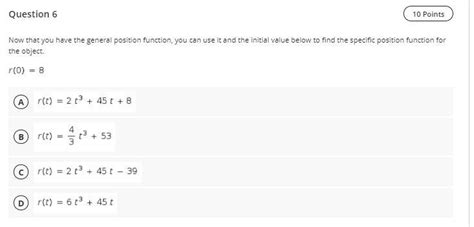 Solved Question An Object Has An Acceleration Given By Chegg