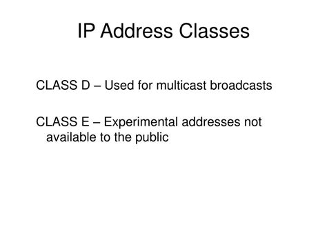 PPT IP Address Classes PowerPoint Presentation Free Download ID