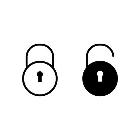 Premium Vector Lock Icon Set Vector Illustration And Security Unlock Close Open Icon Line Set