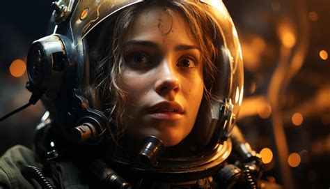 Premium Ai Image Cute Girl Confident Looking At Camera Playing With