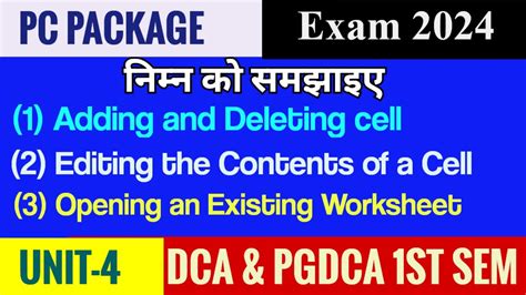 adding and deleting cell in ms excel editing the content of a cell
