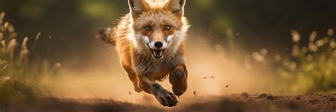 Premium Ai Image Fox Running Towards Camera