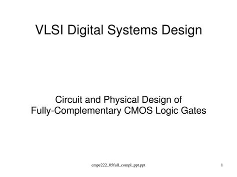 PPT VLSI Digital Systems Design PowerPoint Presentation Free Download ID