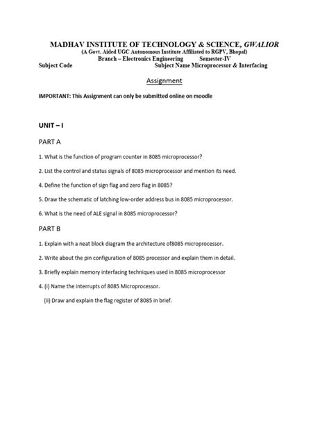 Microprocessor Question Exam Rgpv Pdf