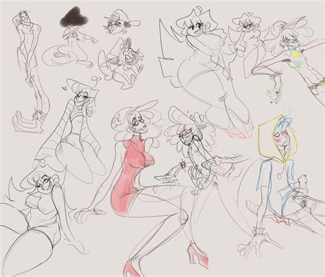 Rule 34 Artist Request Blantados Blue Hair Female Friday Night