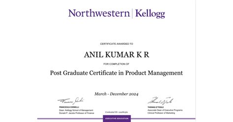 Anil Kumar K R On Linkedin Post Graduate Certificate In Product