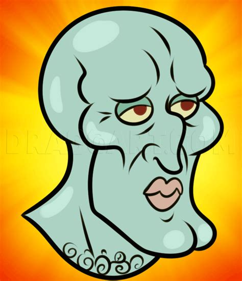 How To Draw Handsome Squidward Step By Step Drawing Guide By Dawn