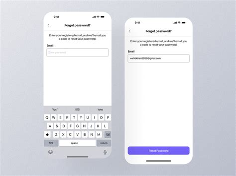 forgot password mobile app ui by ui ants on dribbble