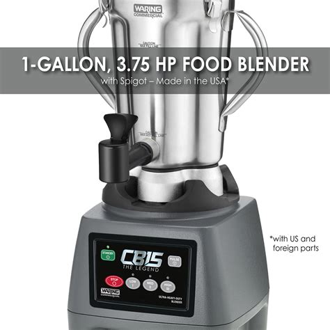 Waring Cb15sf 3 75 Hp Blender 1 Gallon Electronic Touchpad Controls American Chef Supply