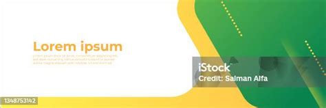 추상 녹색 노란색 배너 디자인 웹 템플릿 세트입니다 수평 헤더 웹 배너입니다 벡터 추상 그래픽 디자인 배너 패턴 배경 템플릿 0명에 대한 스톡 벡터 아트 및 기타 이미지