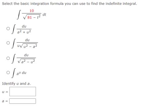 Basic Integral Formulas