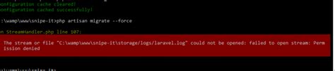unable to load pre flight page · issue 6232 · snipe snipe it · github
