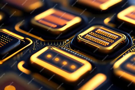 Premium Photo A Detailed Closeup Of A Circuit Board With Intricate Electronic Components And Chips