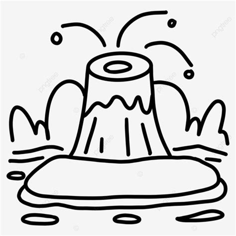 جبل الكرتون خربش كرتون الجبل رمز خربش طبيعة سجية Png وملف Psd