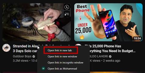 How To Fix Open In New Tab Not Working In YouTube