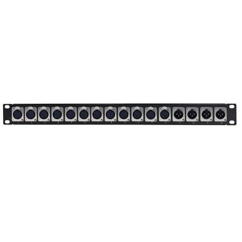 12 Port Xlr Female 4 Port Xlr Male Patch Panel 19 Inch Rackmount 1u