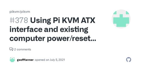 Using Pi KVM ATX Interface And Existing Computer Power Reset Buttons Issue Pikvm Pikvm