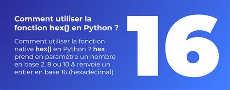 La Fonction Hex En Python Comment Coder