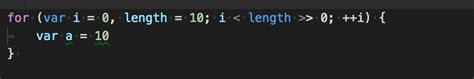 Bitwise Shift In For Loop Breaks Syntax Highlighting · Issue 469
