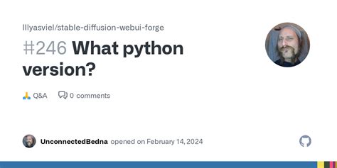 What Python Version · Lllyasviel Stable Diffusion Webui Forge