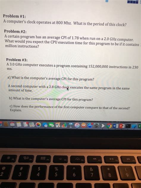 solved problem 1 a computer s clock operates at 800 mhz