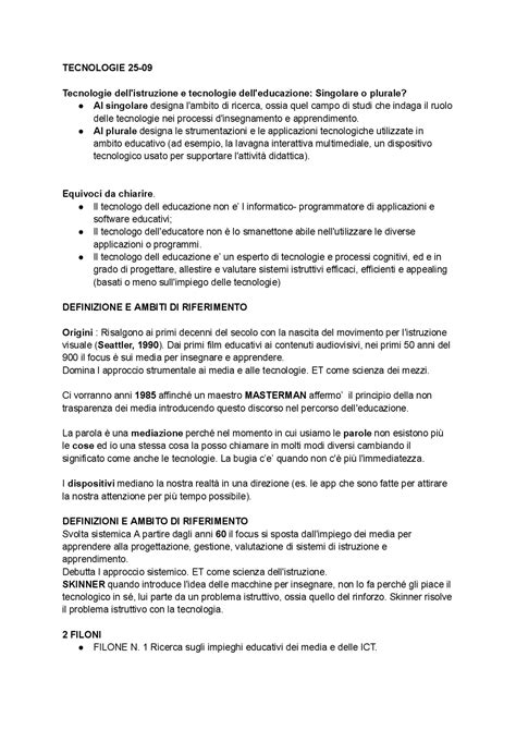 Appunti Lezione 2509 Tecnologie Dellistruzione Maria Ranieri