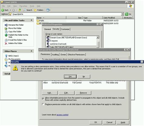 Setting Up Active Directory Folder Permissions On Raidiator 42
