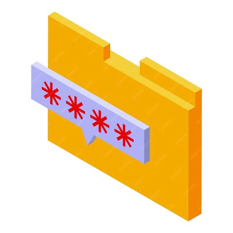 Premium Vector File Access Wrong Password Icon Isometric Vector