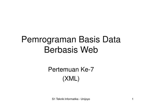 Ppt Pemrograman Basis Data Berbasis Web Powerpoint Presentation Free Download Id 6256463