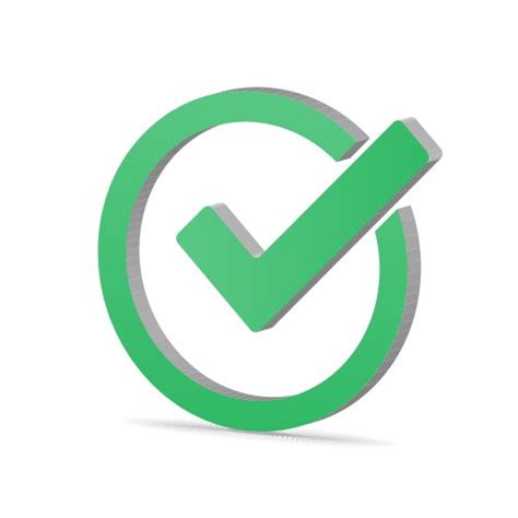 Green Tick Checkbox Isolated Royalty Free Vector Image