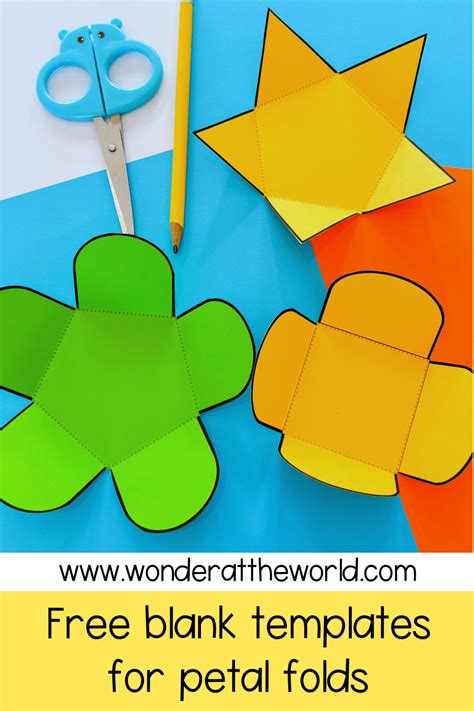 Free Blank Petal Fold Templates For Interactive Science Notebooks And