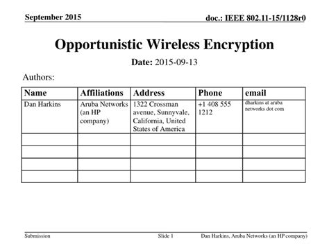 Ppt Opportunistic Wireless Encryption Powerpoint Presentation Free