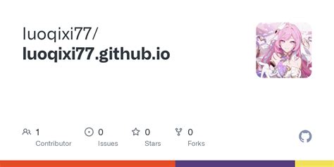 GitHub Luoqixi77 Luoqixi77 Github Io