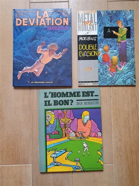 Lot 3 Albums Moebius La Deviation Double Evasion Homme Est Il Bon