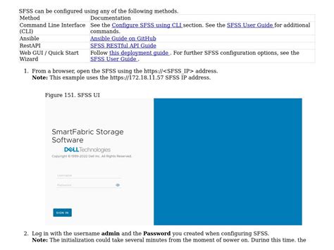 Access Sfss Smartfabric Storage Software Deployment Guide Dell Technologies Info Hub