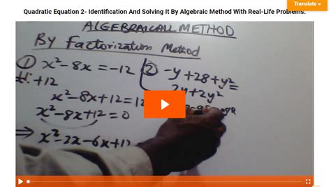 Quadratic Equation Identification And Solving It By Graphical Method Mazananews