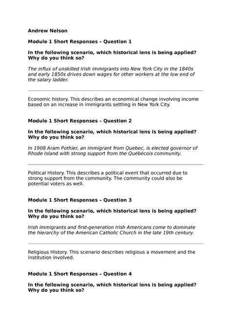 Module 1 Short Responses Andrew Nelson Module 1 Short Responses Question 1 In The Following