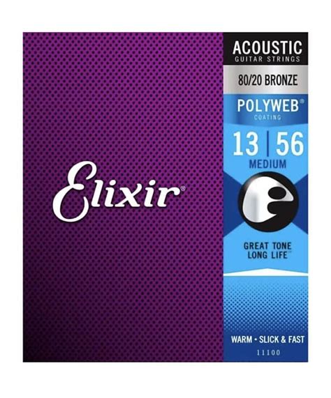 Elixir Polyweb 13 56 Acoustic Coated Strings Reverb