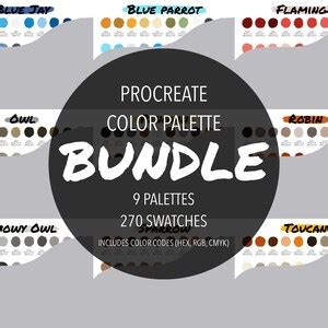 Procreate Color Palette Bundle Palettes Birds Instant Download Digital File Color