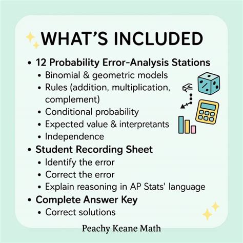 Probability Error Analysis Stations By Peachykeanemath Tpt