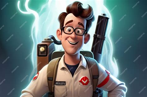 Premium Photo Ghostbuster Cartoon Character Illustration