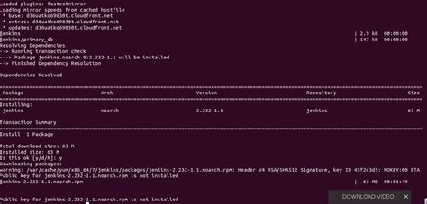Amazon Ec2 Im Getting Error Public Key For Jenkins 2232 11noarchrpm Is Not Installed