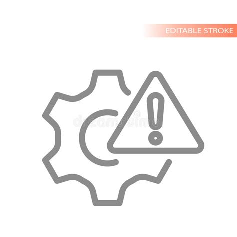 Gear And Exclamation Mark Warning Stock Illustration Illustration Of Attention Cogs 353318225
