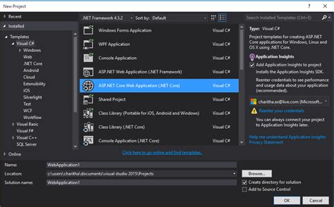 VS 2015 Preview Missing ASP NET 5 Web Application Project Type Stack Overflow