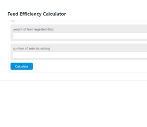 Feed Efficiency Calculator Calculator Academy