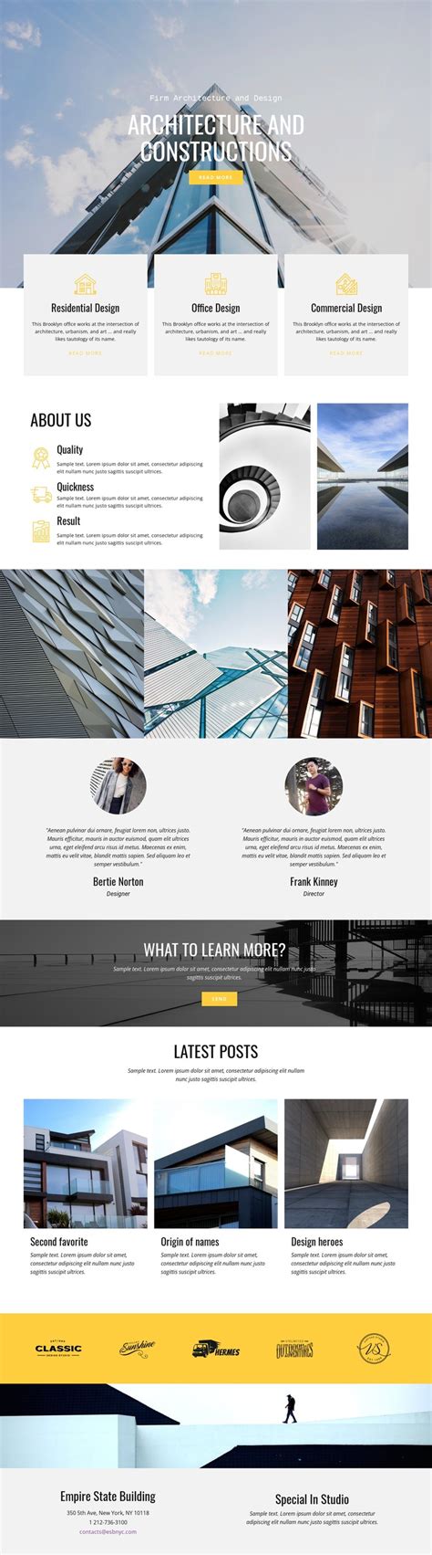 Constructive Architecture CSS Template By Nicepage