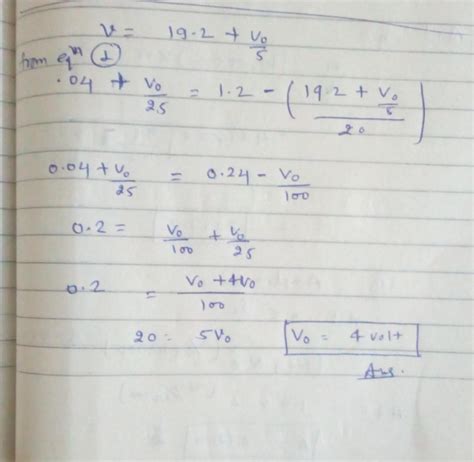 The Node Voltage Method To Find V In The Circuit In Fig4 Problem 4